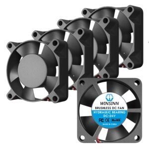 winsinn 30mm fan 24v, 3d printer micro 24 volt fans 3010 hydraulic bearing, brushless cooling 30mmx10mm 2pin (pack of 5pcs)