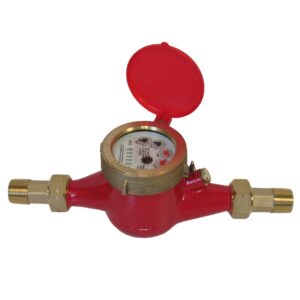 prm 1/2 inch npt water meter for hot water applications, viton seals