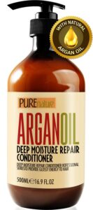 moroccan argan oil conditioner - sulfate free products for women and men - deep moisturizing for dry, curly, colored, damaged hair - hydrating repair, salon grade formula for all hair types