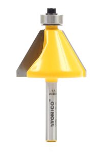 yonico chamfer router bits bevel edge forming 30 degree 1/4-inch shank 13905q