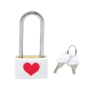 honbay red love lock padlock with keys