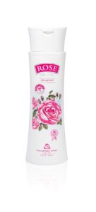 rose bulgarian shampoo with natural oil water, soothes, replenishes hydration, moisturizing shampoo for all hair types, safe for color-treated hair, paraben & dye-free