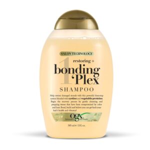 ogx restoring + bonding plex salon technology shampoo, 13 ounce, 385 fl oz