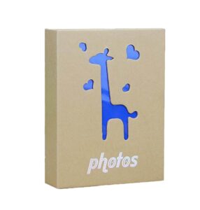 photo album hold 100 pockets,kraft paper photo album 5"x 7",kid photo album hold,children's pictures album (giraffe)