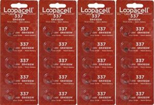 loopacell 337 (sr416sw) 1.55v silver oxide watch battery (20 batteries)