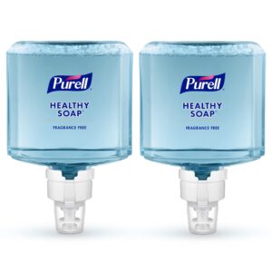 purell brand healthy soap gentle and free foam, fragrance free, 1200 ml refill for purell es8 automatic soap dispenser (pack of 2) - 7772-02 - manufactured by gojo, inc.