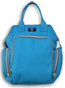 jumping daisy large backpack baby changing diaper bag (blue)