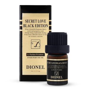 dionel secret love black edition inner perfume fragrance oil for underwear women long-lasting feminine romantic floral scent 5ml 0.17fl.oz