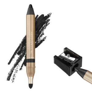 artisan l'uxe beauty velvet jumbo eyeliner pencil - smokey eyes in 3 minutes - water-proof, smudge-proof, long-lasting - age-defying essential oils - midnight (shade: black)