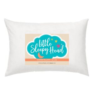 youth pillow - 16 x 22 - soft & hypoallergenic - better sleep for kids - toddler bed pillow - perfect size - backed by our love the fluff guarantee (1 pack)