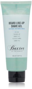 baxter of california beard line-up shave gel for men |non-foaming | paraben-free | 3.4 fl. oz.