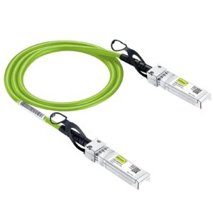 [green] colored 10g sfp+ dac cable - twinax sfp cable for ubiquiti unifi devices, 1-meter(3.3ft)