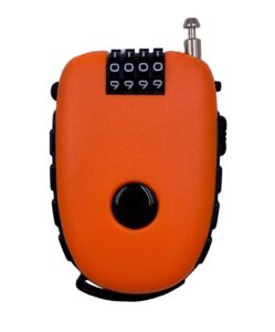 bosvision ultra-secure 4-digit combination lock with 3 feet retractable cable for bike, ski, snowboard and stroller…orange