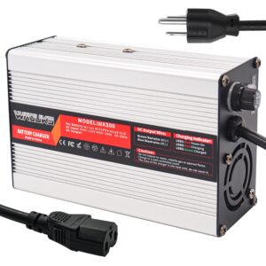 waouks 67.2v 3a li-ion battery charger output c13 plug used for 16s 60v li-ion battery pack smart charger