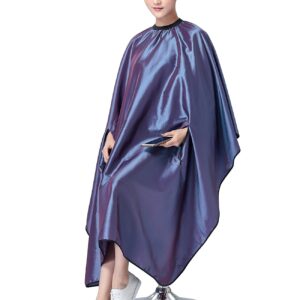 olizee hair cut hairdressing cape cloth apron stretch out hand waterproof salon barber gown 57 x 63", (purple)