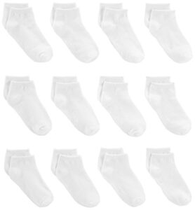 simple joys by carter's baby 12-pack socks, white crew, 2-3t