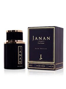 imosty junaid jamshed janan gold for men edp - eau de parfum 100ml (3.4oz) | arabian perfumery | fragrance with citrusy top notes of bergamot over base notes of musk & amber | everyday essential