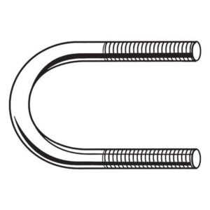 1/2"-13 x 3-1/2" pipe size zinc u-bolt