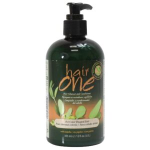 hair one hair cleanser and conditioner for color treated hair with jojoba 355ml / 12oz"pack of 2"