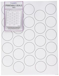 geographics scallop award seals, 1.75 inches dia, 100-seals pack, (49835)