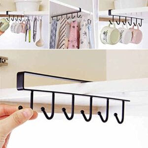 nple--kitchen storage shelf cupboard hanging hook shelf dish hanger organizer holders (black)