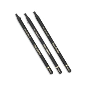 tina davies pro silk pencil - pre-draw eyebrow pencil for microblading - smooth pro brow pencil - permanent make up accessories - black (3 pack)