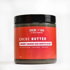 uhuru naturals chebe hair butter (8oz) - a whipped butter with authentic chebe for those that are not able to use chebe the traditional way