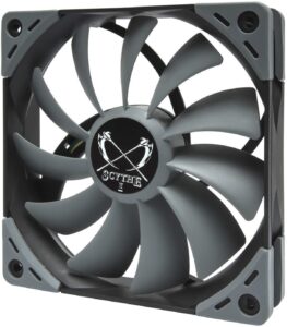 kaze flex 120 high air flow pc case fan, fluid dynamic bearing,120mm x 25mm (3-pin connector, 2000rpm)