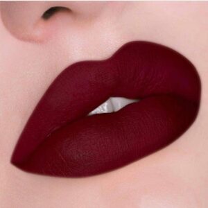 la splash cosmetics soft long lasting liquid dark deep red lipstick matte scarlet waterproof liquid lipstick- wickedly divine collection (queen of hearts)