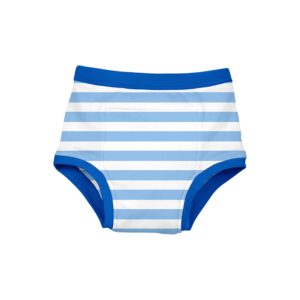 reusable absorbent training underwear-light blue stripe-4t