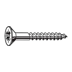 #10 x 3" phillips flat head 18-8 stainless steel wood screws, 100 pk.