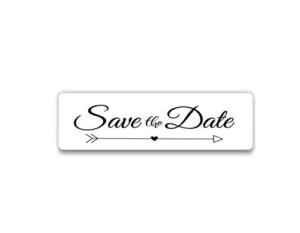 save the date stickers modern labels for wedding engagement 160 labels, envelope seals (arrow)