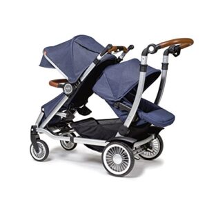 austlen entourage 2.0 double stroller in navy (also available in black)