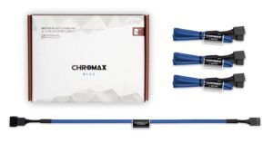 noctua na-sec1 chromax.blue, 3-pin/4-pin extension cables (30cm, blue)