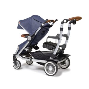 austlen entourage 2.0 sit and stand stroller in navy (also available in black)