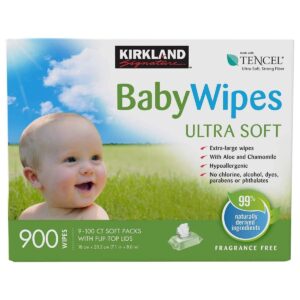 kirkland signature baby wipes (900 wipes)