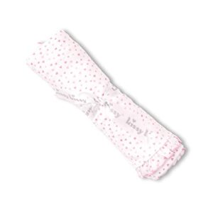 kissy kissy baby girls sweethearts - print blanket - white/pink-one size