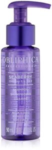 obliphica seaberry shampoo for medium & course hair - frizz free, nourished, and damaged repaired hair - hair mask & treatment for dry hair and growth - 3 fl oz