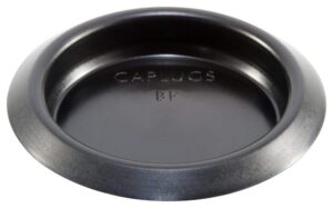 caplugs 99190808 button plug with recessed type heads, plastic, hole size 1.59-1.65", metal thickness .03-.10", bp-1 5/8, black (pack of 300)