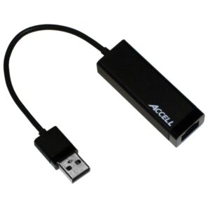 accell usb 3.0 to gigabit ethernet adapter 1000mbit/s, compatible with windows and macos, black (j141b-005b-2)