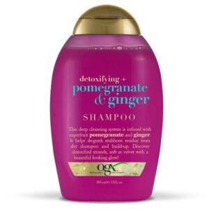 ogx detoxifying + pomegranate & ginger shampoo, 13 ounce