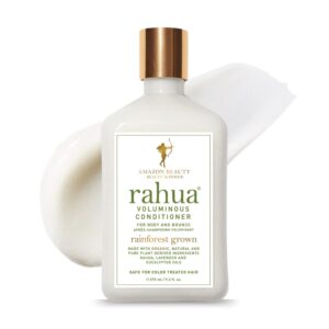 rahua voluminous hair conditioner, 9.3 fl oz, natural, plant based derived ingredients, lavender & eucalyptus scent, moisturizing hair care for volume, weightless formula for silky shiny hair