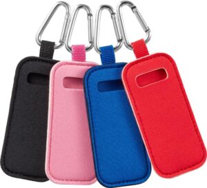 insignia - usb flash drive case (4-pack) - black/pink/blue/red