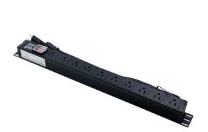 raising electronics 1u rack mount distribution power unit-10 outlet 15a pdu with switch