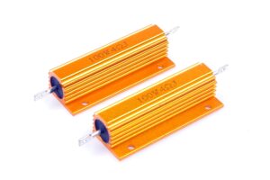 lm yn 100 watt 4 ohm 5% wirewound resistor electronic aluminium shell resistors gold (pack of 2)