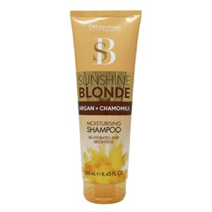 creightons sunshine blonde extra moisturising shampoo (250ml) - with argan & chamomile. rehydrates, brightens & enhances natural & colour treated blondes.