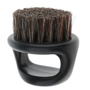 monkeyjack salon barber wood bristles hair beard cleansing grooming brush men's mustache shaping comb - black