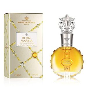 princesse marina de bourbon royal marina diamond eau de parfum for women - amber scent - opens with notes of grapefruit and blackcurrant - perfume for seductive and confident ladies - 3.3 oz