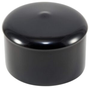 caplugs plastic cap with flanges. vcf-2375-16, vinyl, cap id 2.375" length 1.000", black (pack of 80)