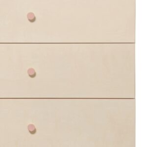 babyletto gelato dresser knob set in petal pink